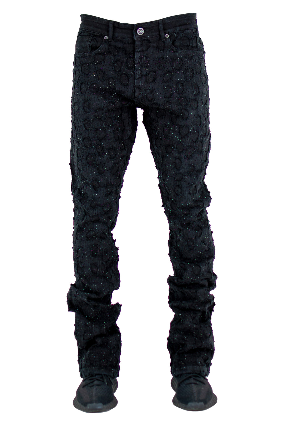 "Stoned" Stacked Denim - Jet Black – Focus Jeans